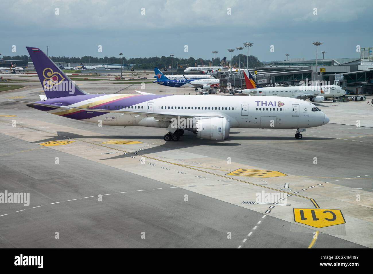 31.07.2023, Singapore, Republic of Singapore, Asia - Thai Airways ...