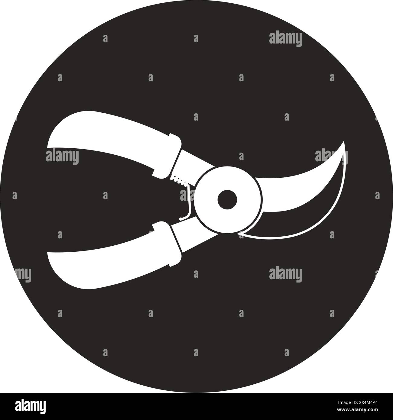 Gardener pruning shrub tree shears Stock Vector Images - Alamy