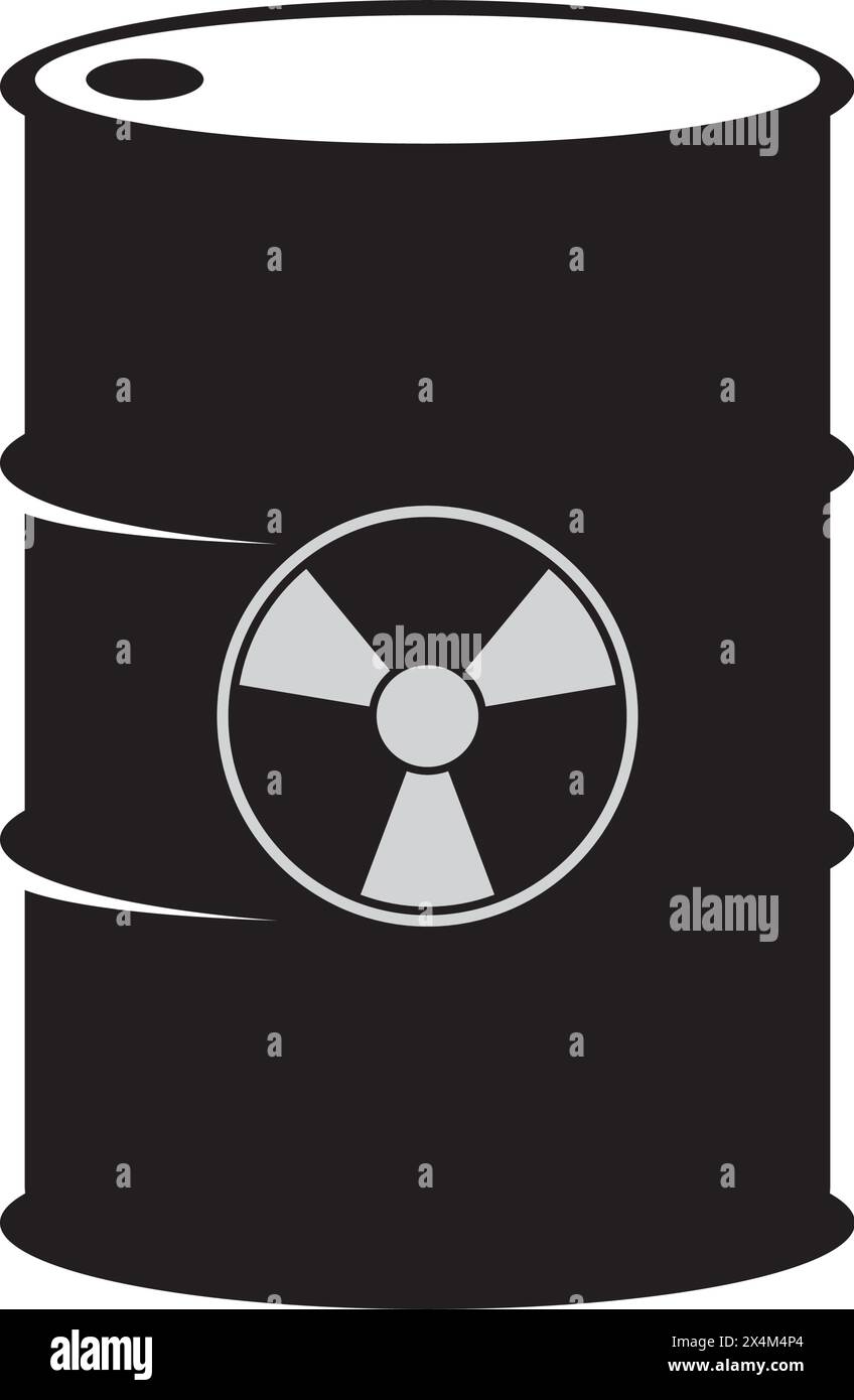 nuclear waste drum icon, radioactive waste,vector illustration symbol ...