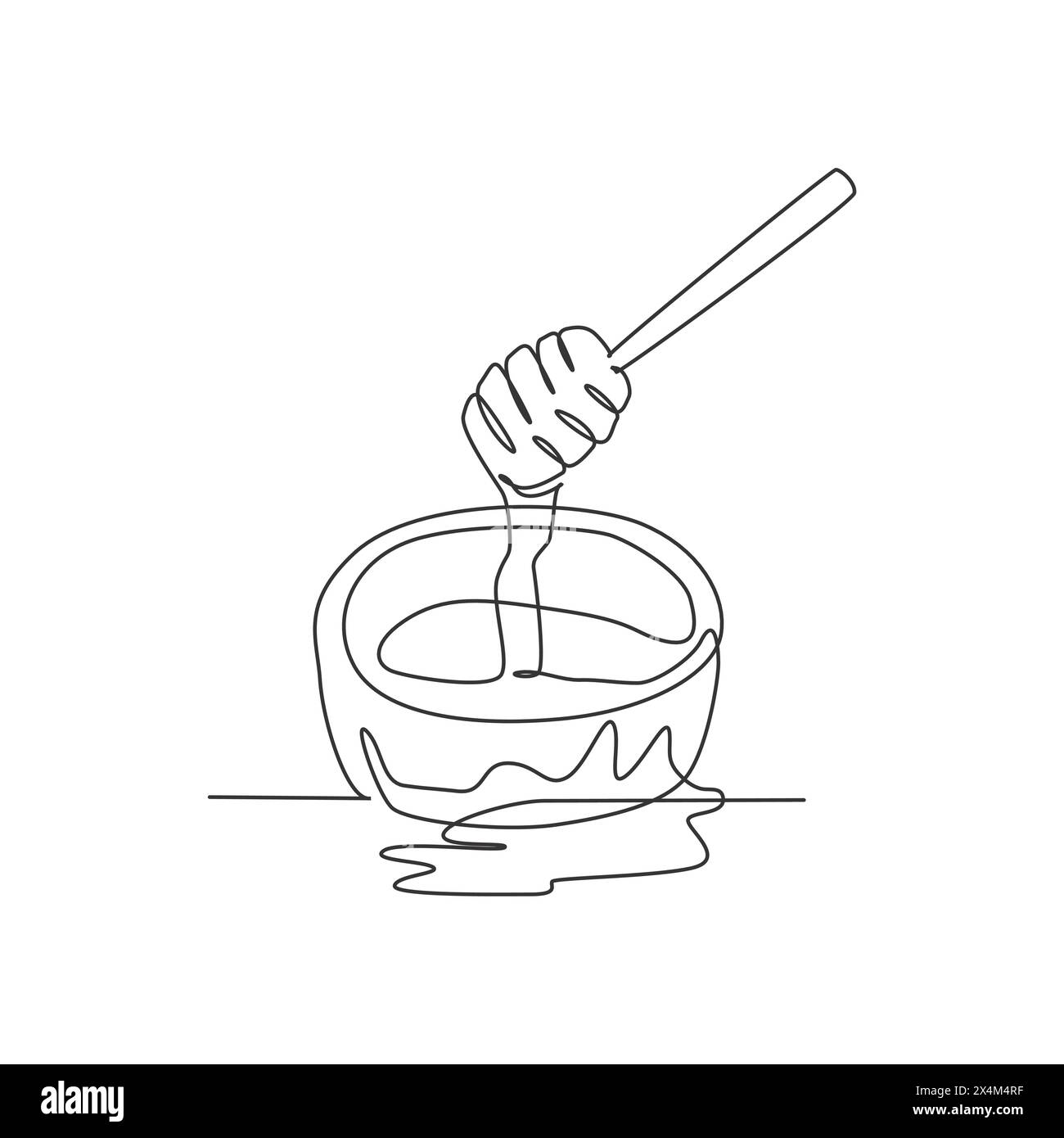 Continuous golden flower line Black and White Stock Photos & Images - Alamy