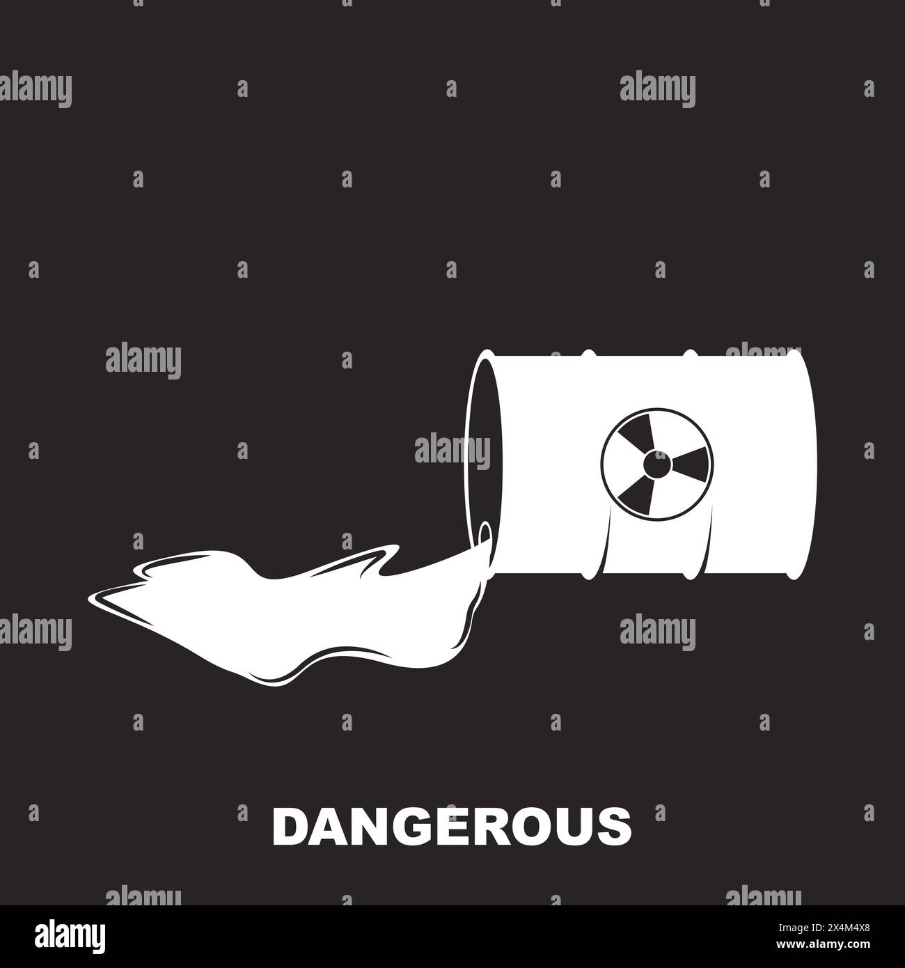 nuclear waste drum icon, radioactive waste,vector illustration symbol ...