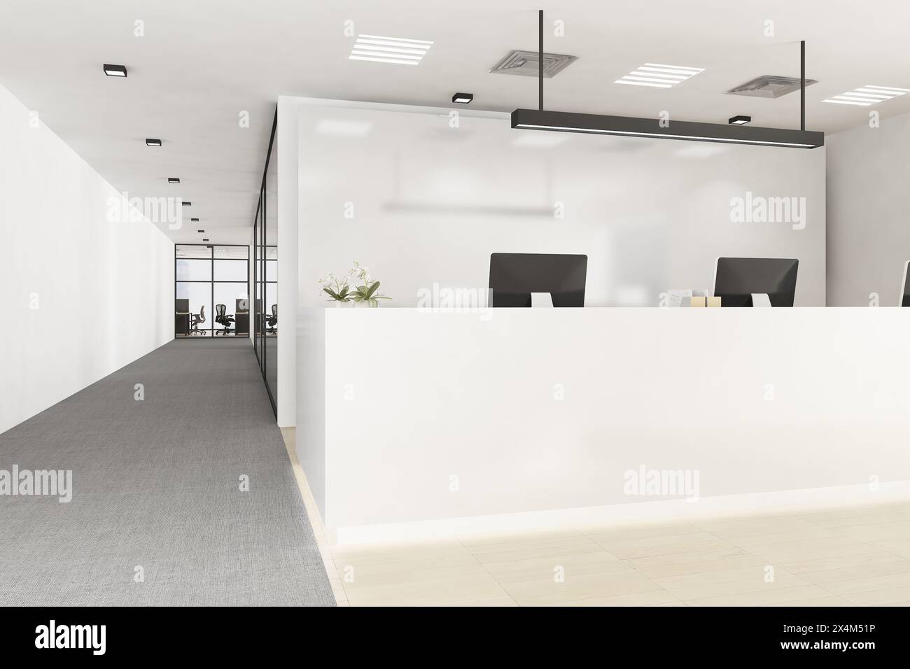 Indoor Wall Signage Mockup for Logo Stock Photo - Alamy