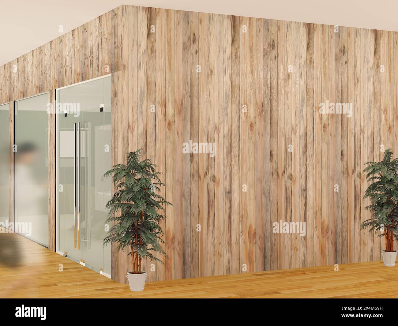 Indoor Wall Signage Mockup for Logo Stock Photo - Alamy