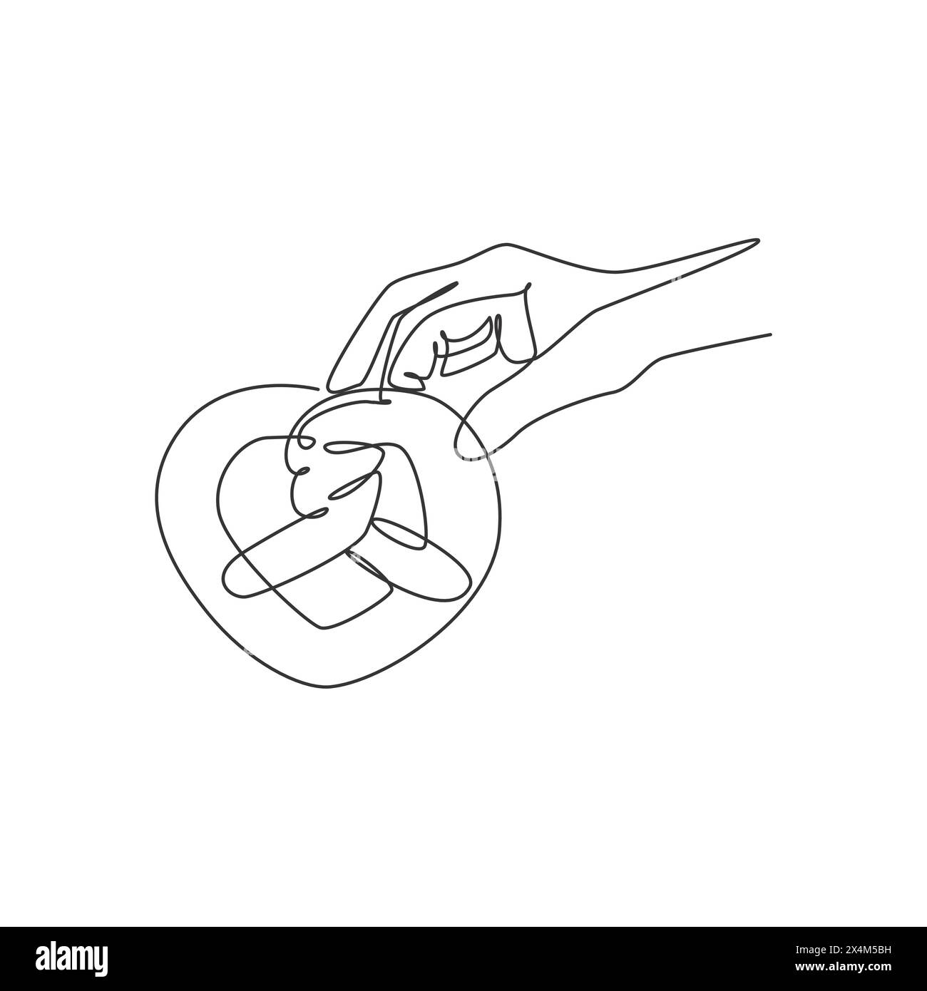 One continuous line drawing of fresh delicious Germany traditional ...