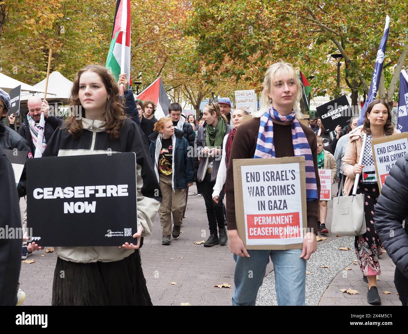 Canberra, Australia, 5 May 2024. Hundreds of pro-Palestinian protesters ...