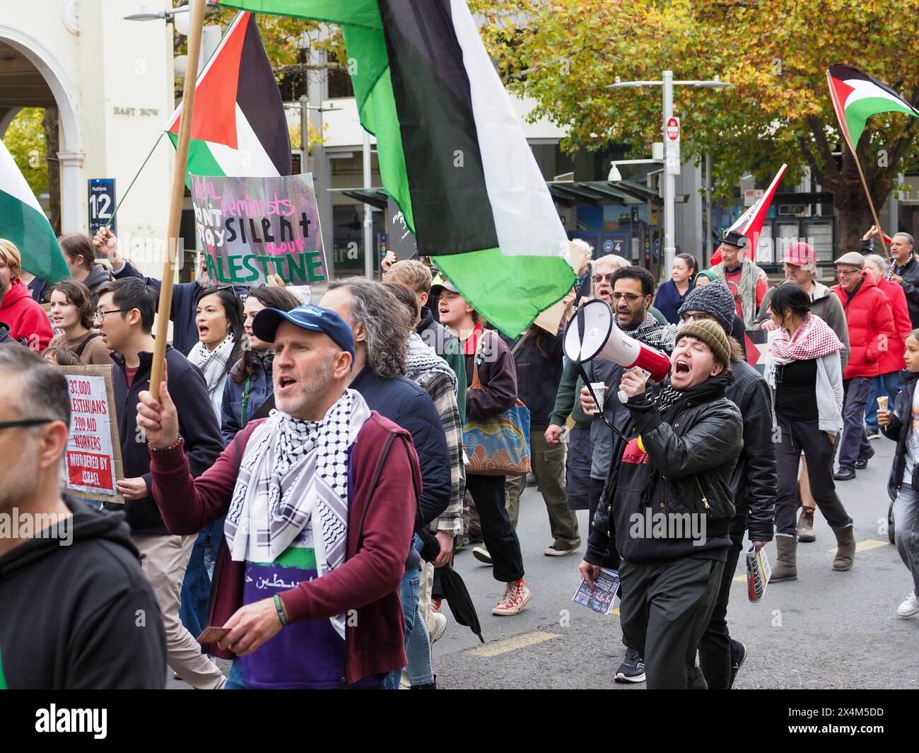 Canberra, Australia, 5 May 2024. Hundreds of pro-Palestinian protesters ...