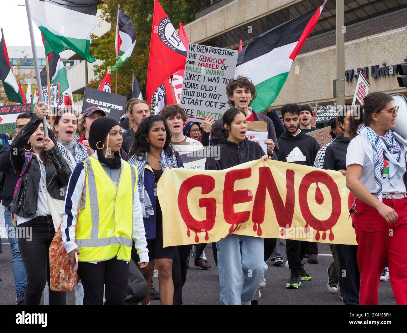 Canberra, Australia, 5 May 2024. Hundreds of pro-Palestinian protesters ...