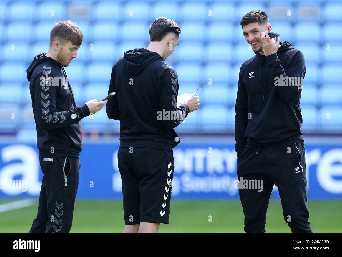 Coventry City's Josh Eccles, Luis Binks and Bobby Thomas ahead of the ...