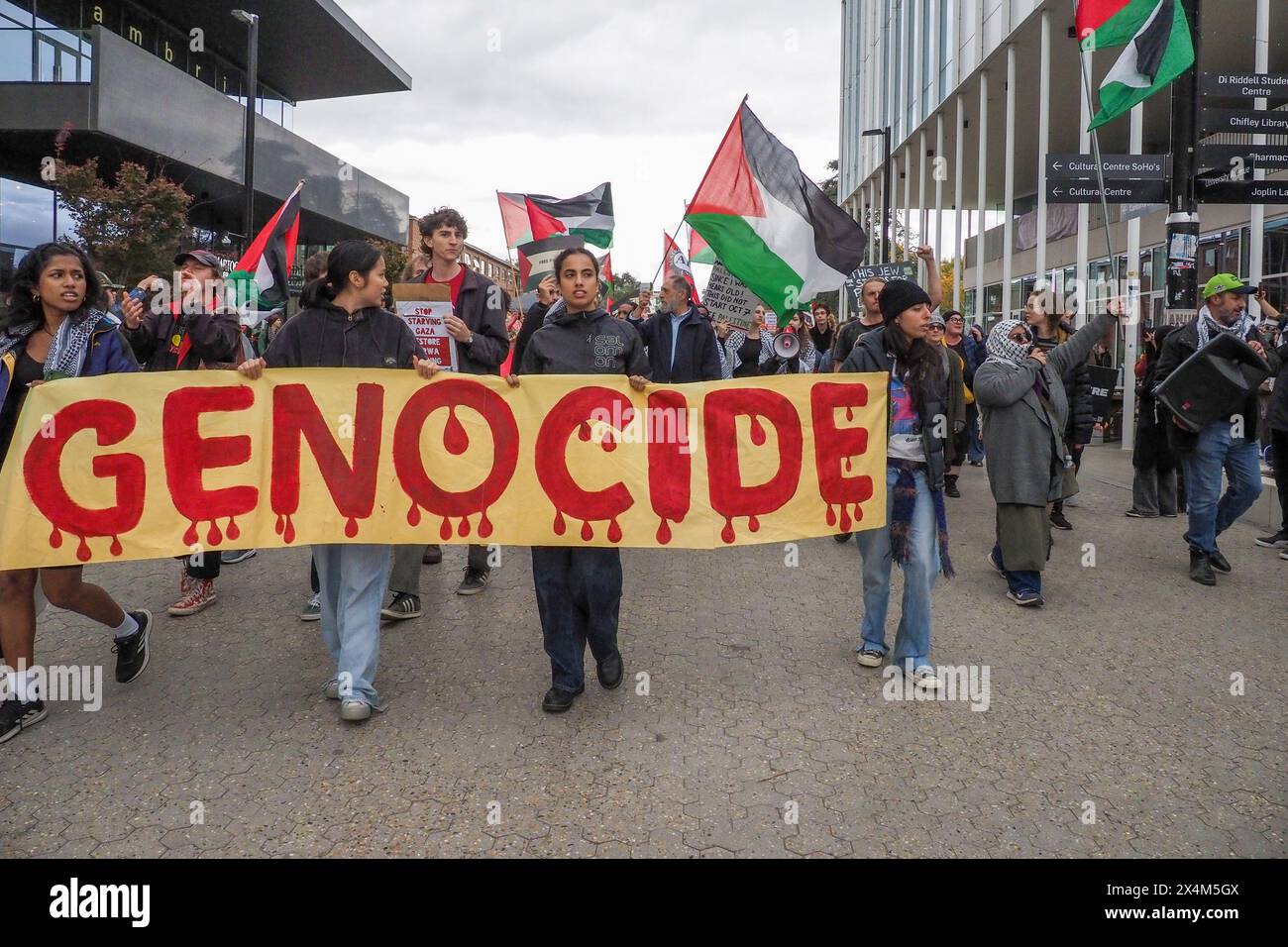 Canberra, Australia, 5 May 2024. Hundreds of pro-Palestinian protesters ...