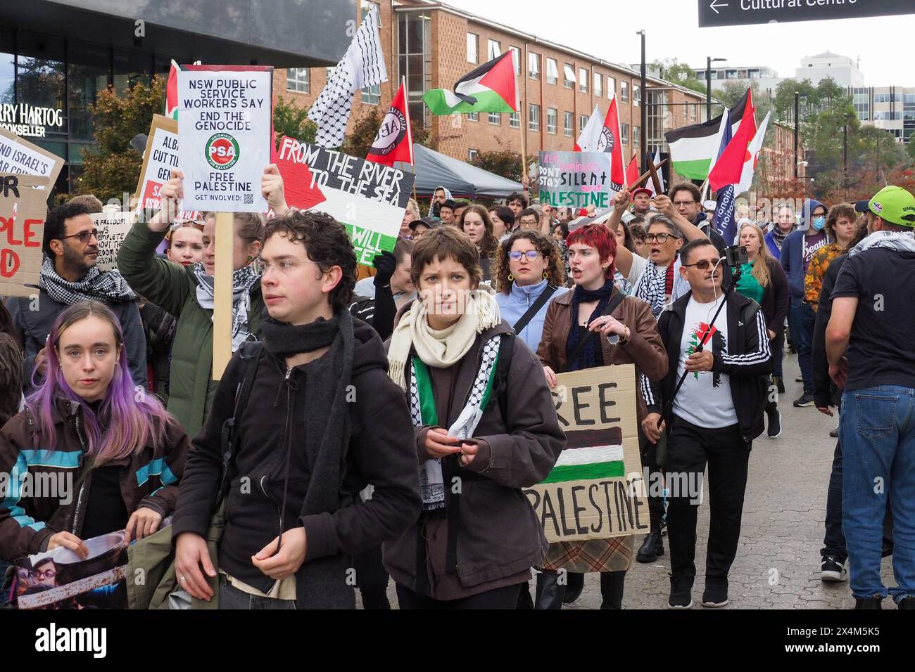 Canberra, Australia, 5 May 2024. Hundreds of pro-Palestinian protesters ...