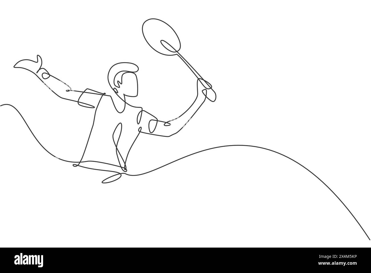 Illustration boy playing badminton hi-res stock photography and images ...