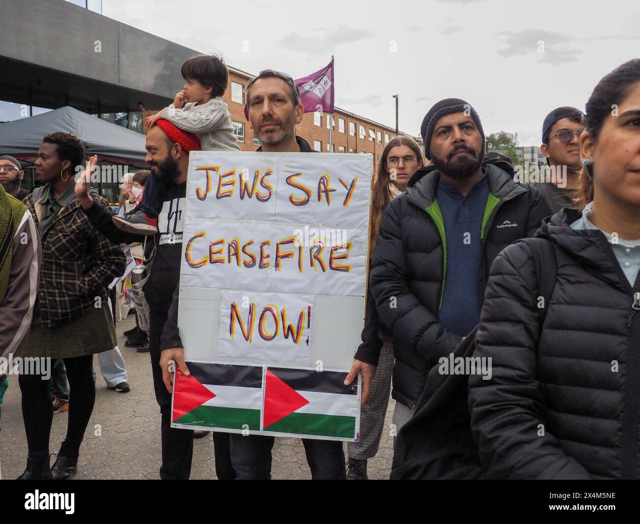 Canberra, Australia, 5 May 2024. Hundreds of pro-Palestinian protesters ...