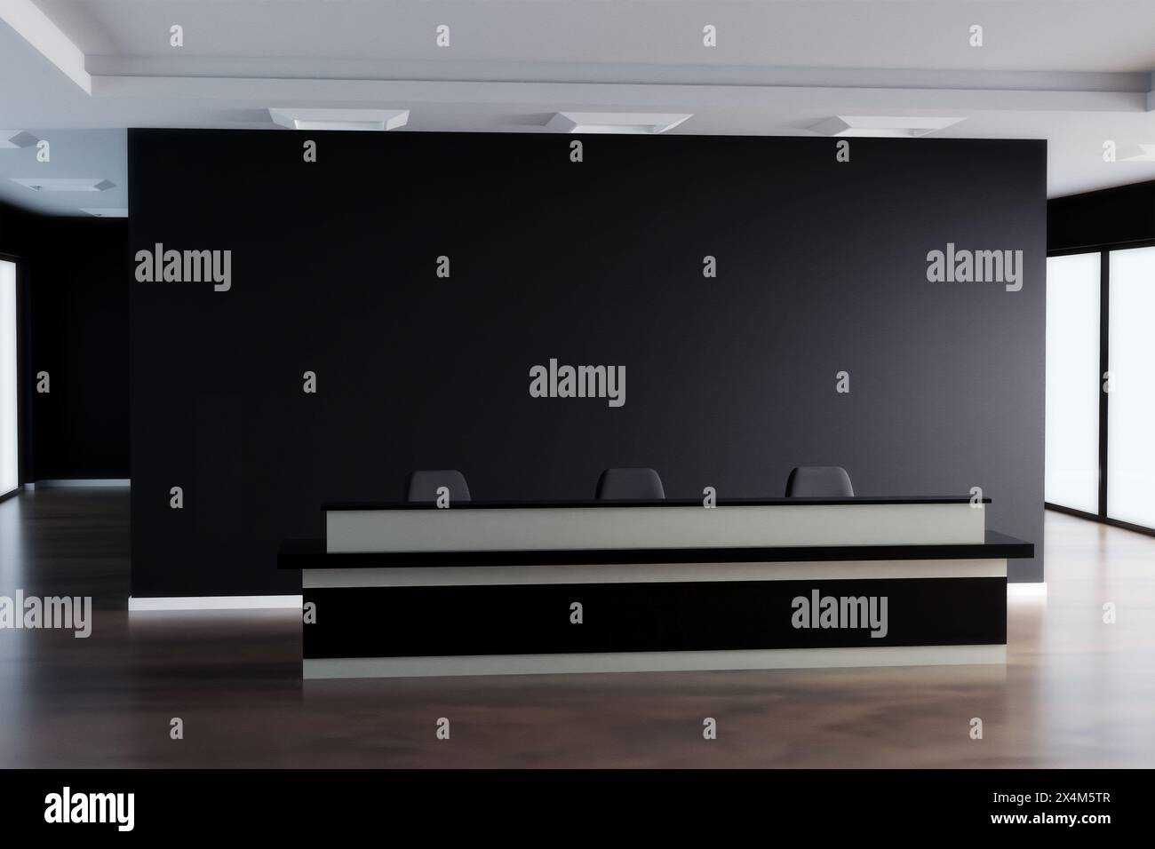 Indoor Wall Signage Mockup for Logo Stock Photo - Alamy