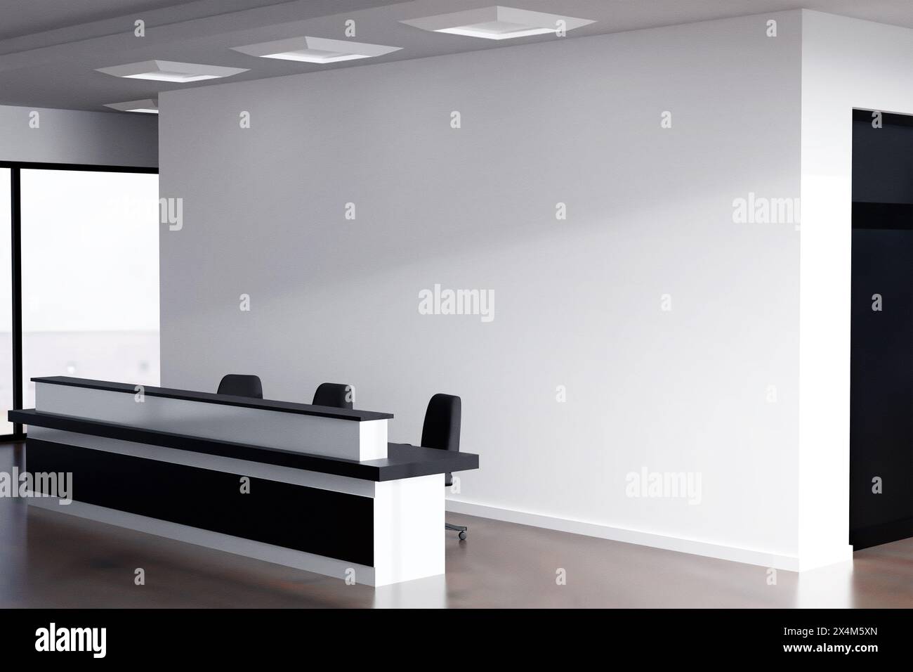 Indoor Wall Signage Mockup for Logo Stock Photo - Alamy
