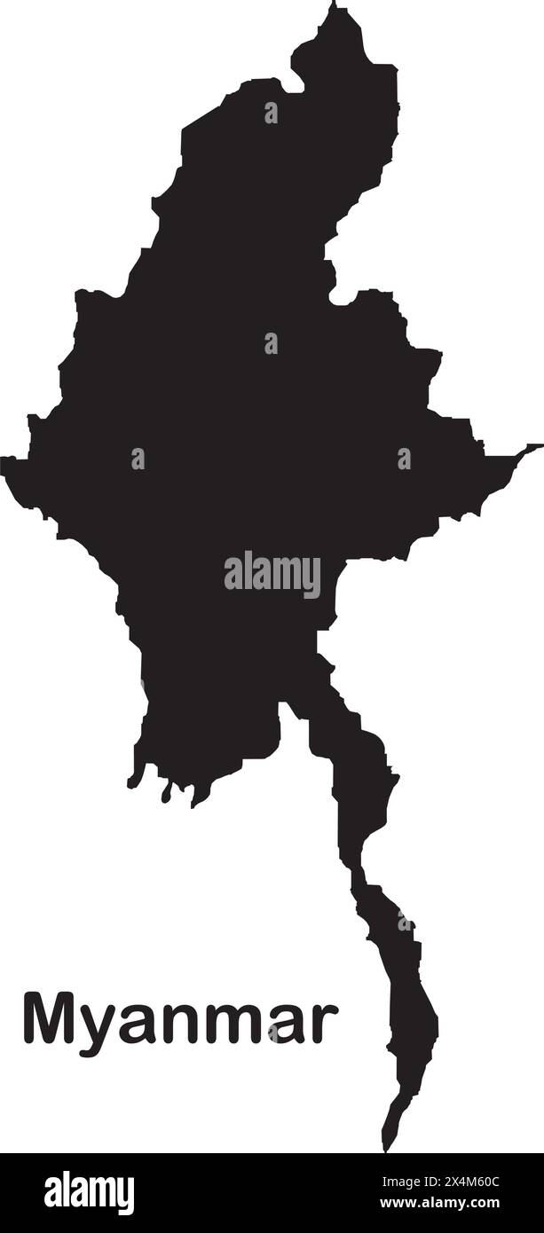 Myanmar map icon vector illustration template design Stock Vector Image ...
