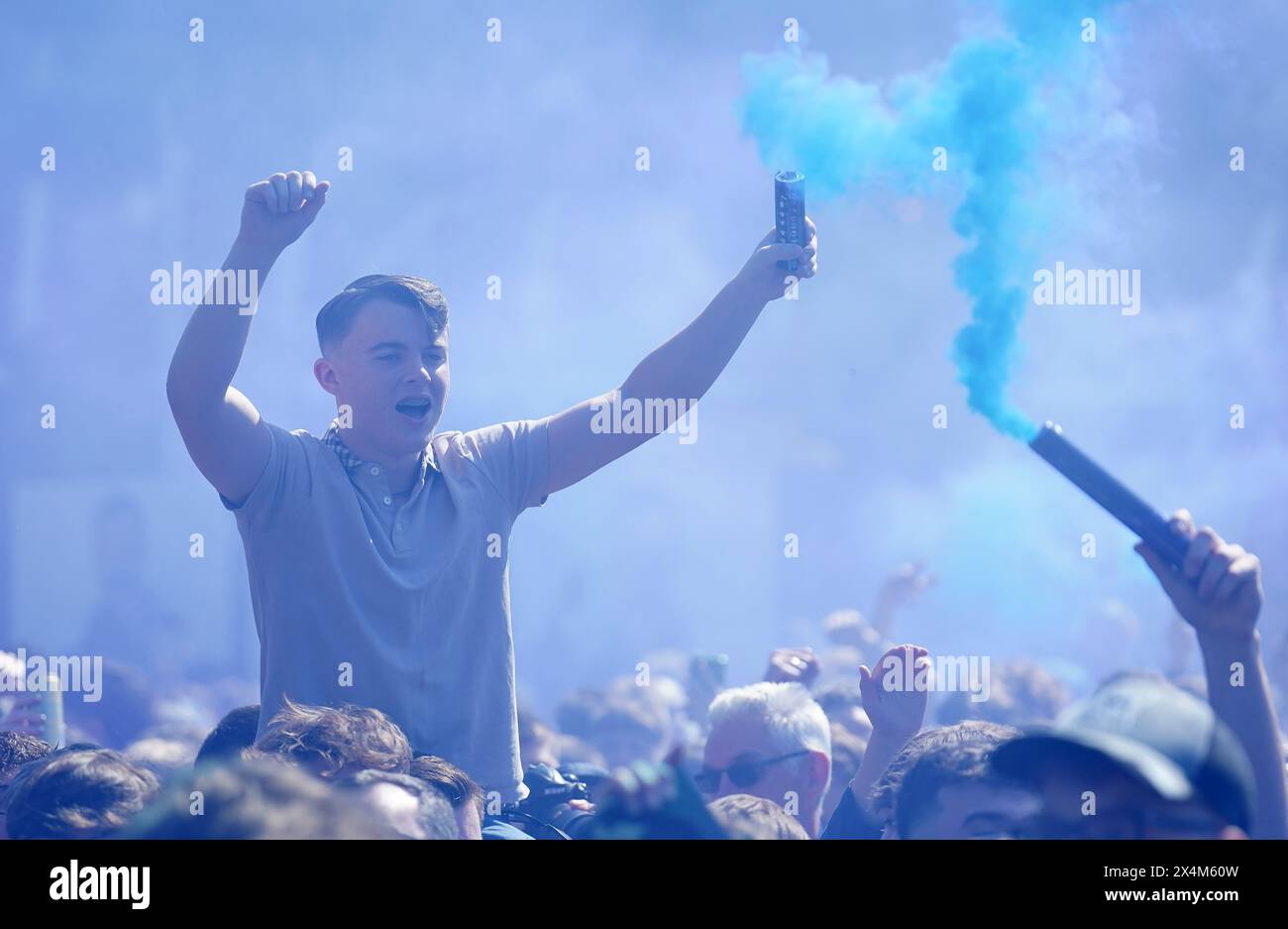Ipswich Town fans ahead of the Sky Bet Championship match at Portman ...