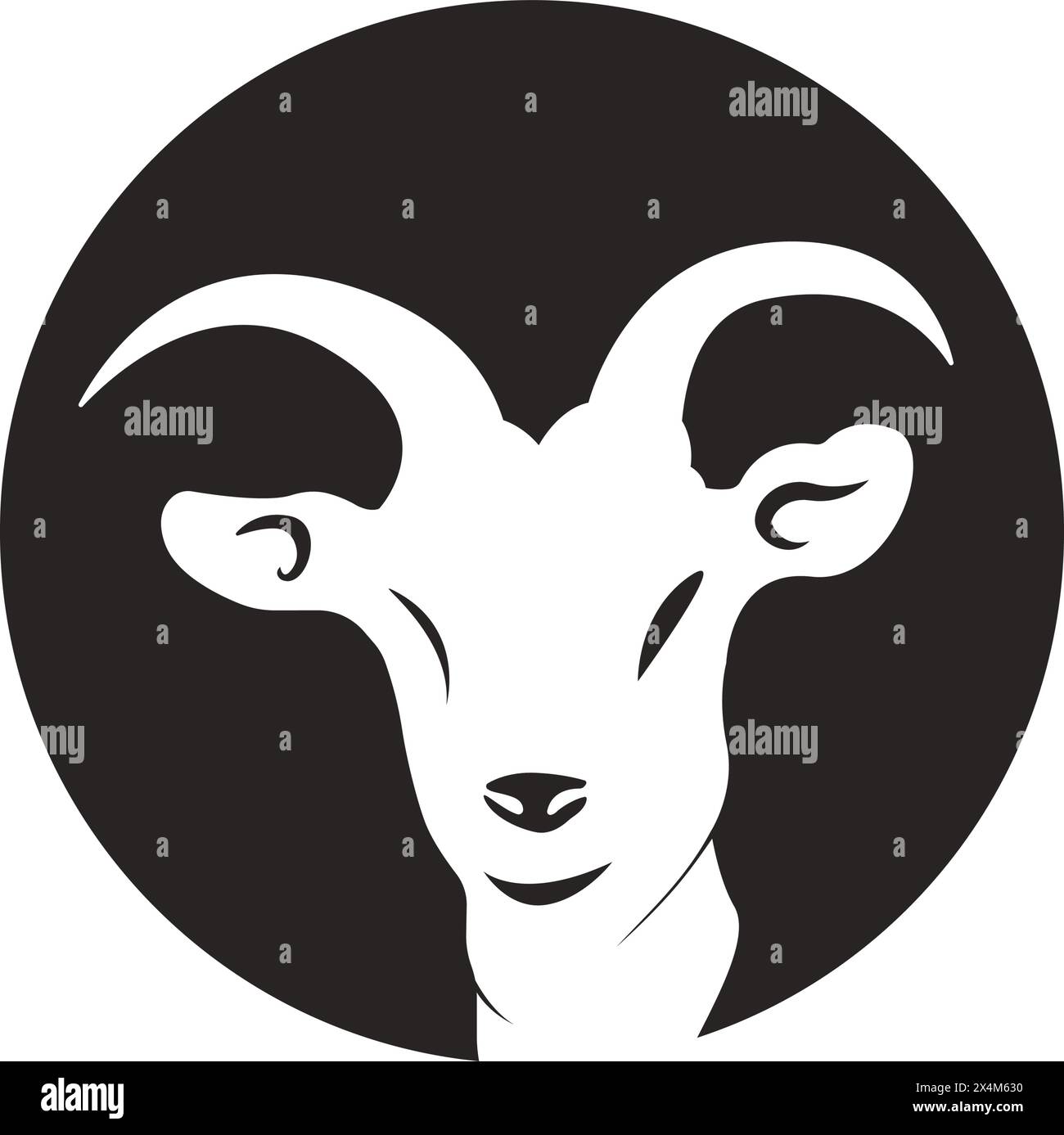 Goat head logo vector illustration template design Stock Vector Image ...