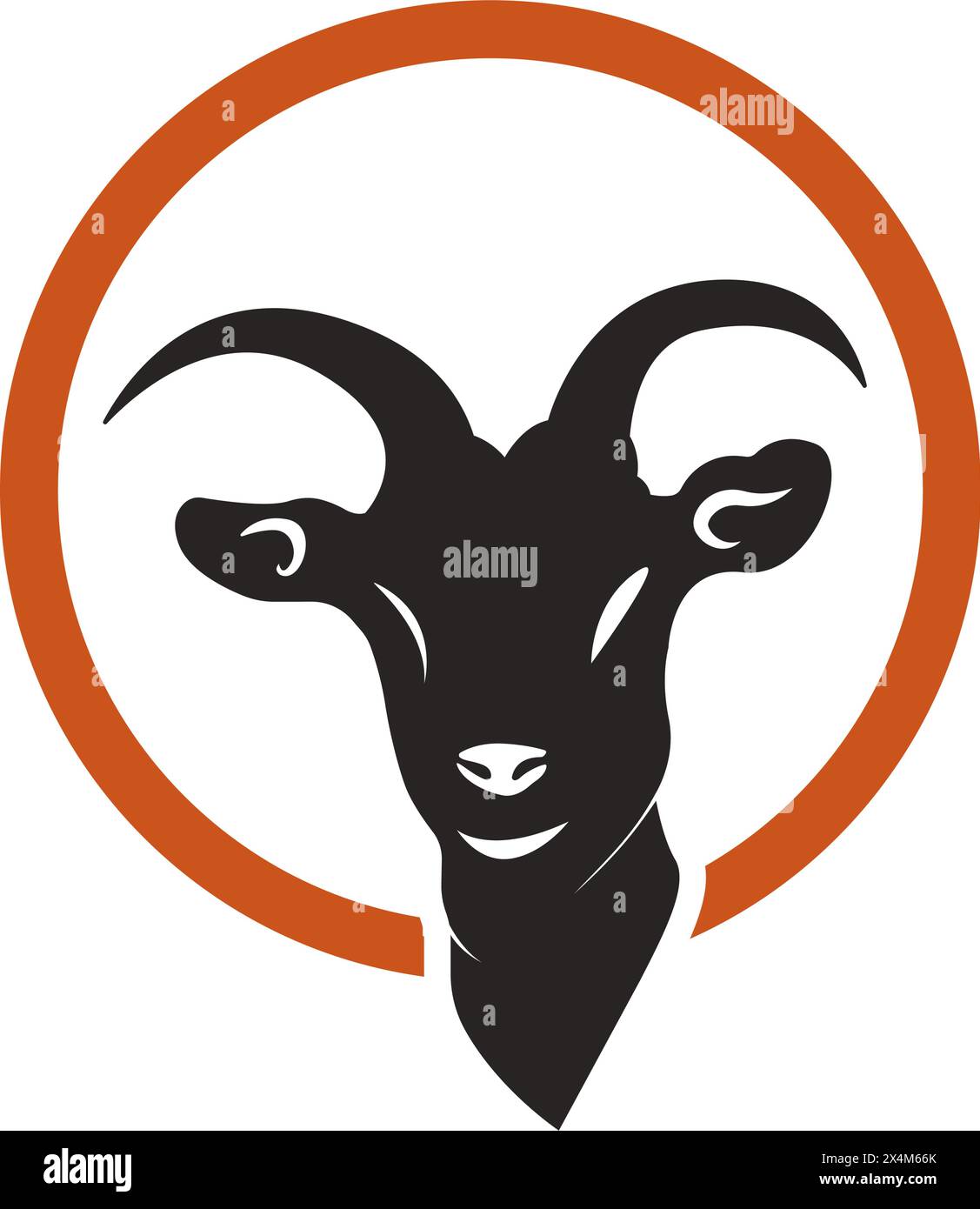 Goat head logo vector illustration template design Stock Vector Image ...