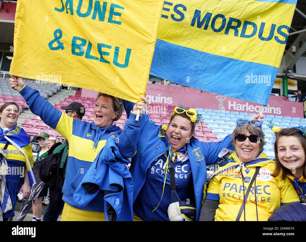 Clermont Auvergne fans before the EPCR Challenge Cup semi-final match ...