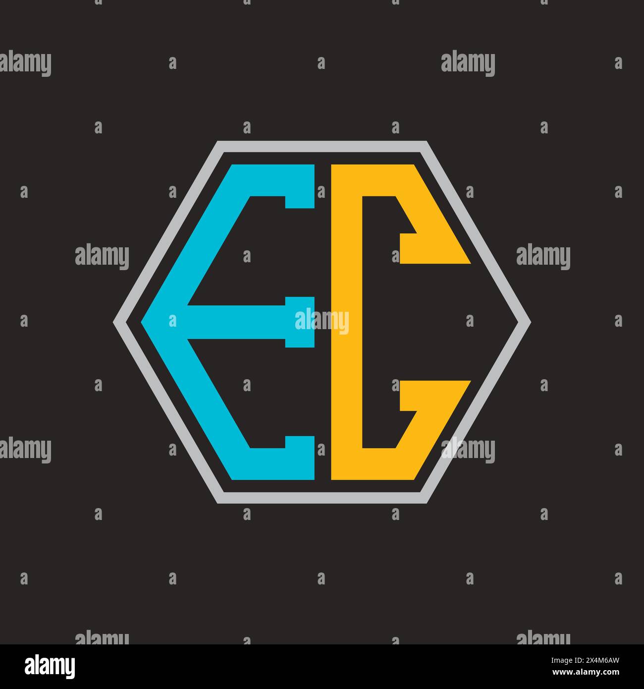 EC letter logo,symbol technology vector design Stock Vector Image & Art ...