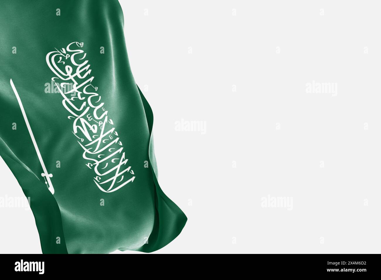 National flag of Saudi Arabia flutters in the wind. Wavy Saudi Arabia ...