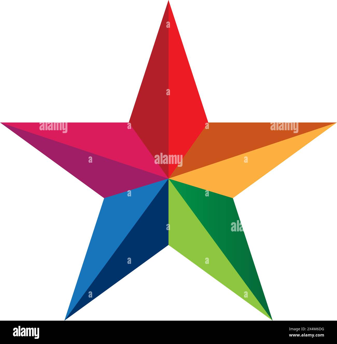 Rainbow star logo vector design hi-res stock photography and images - Alamy
