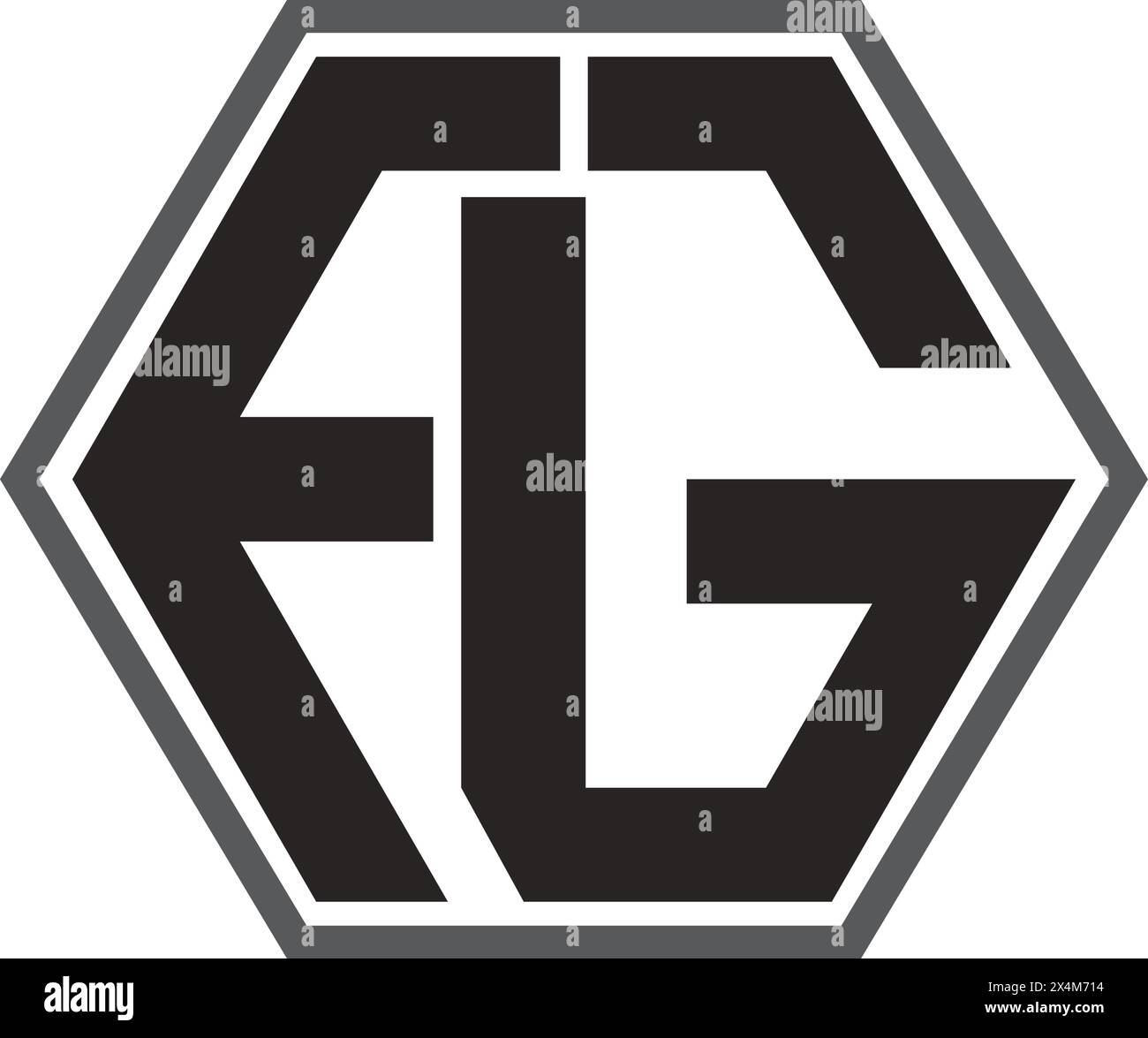 FG letter logo vector design symbol background Stock Vector Image & Art ...