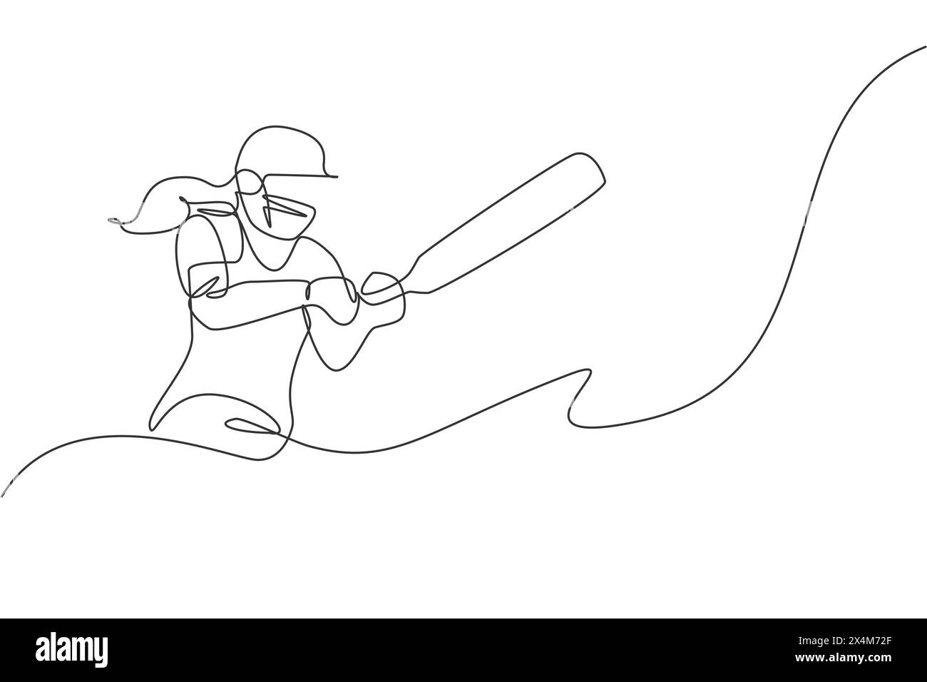 Female cricket player Stock Vector Images - Alamy