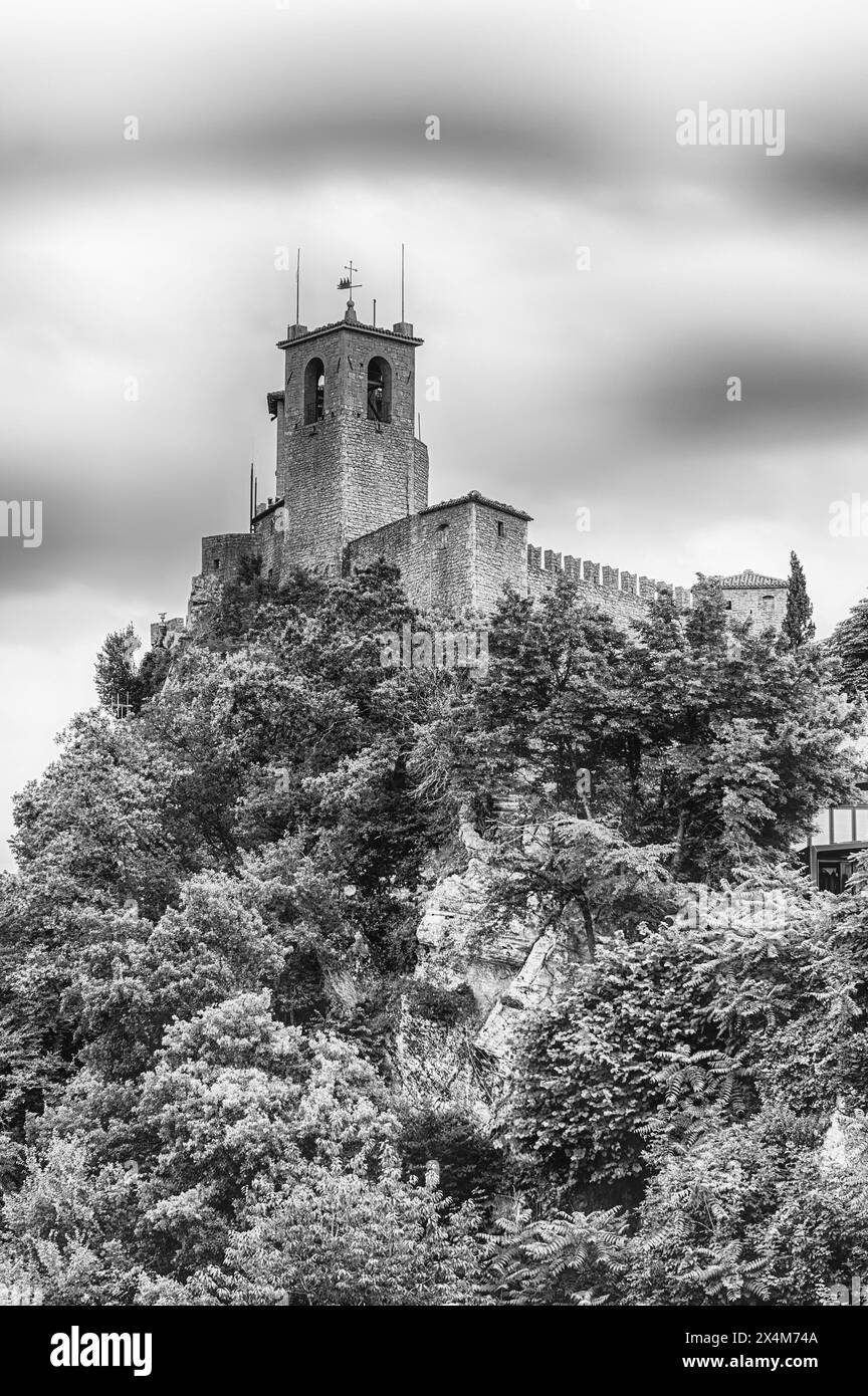 Fortress of Guaita, aka First Tower, on Monte Titano, one of the iconic ...