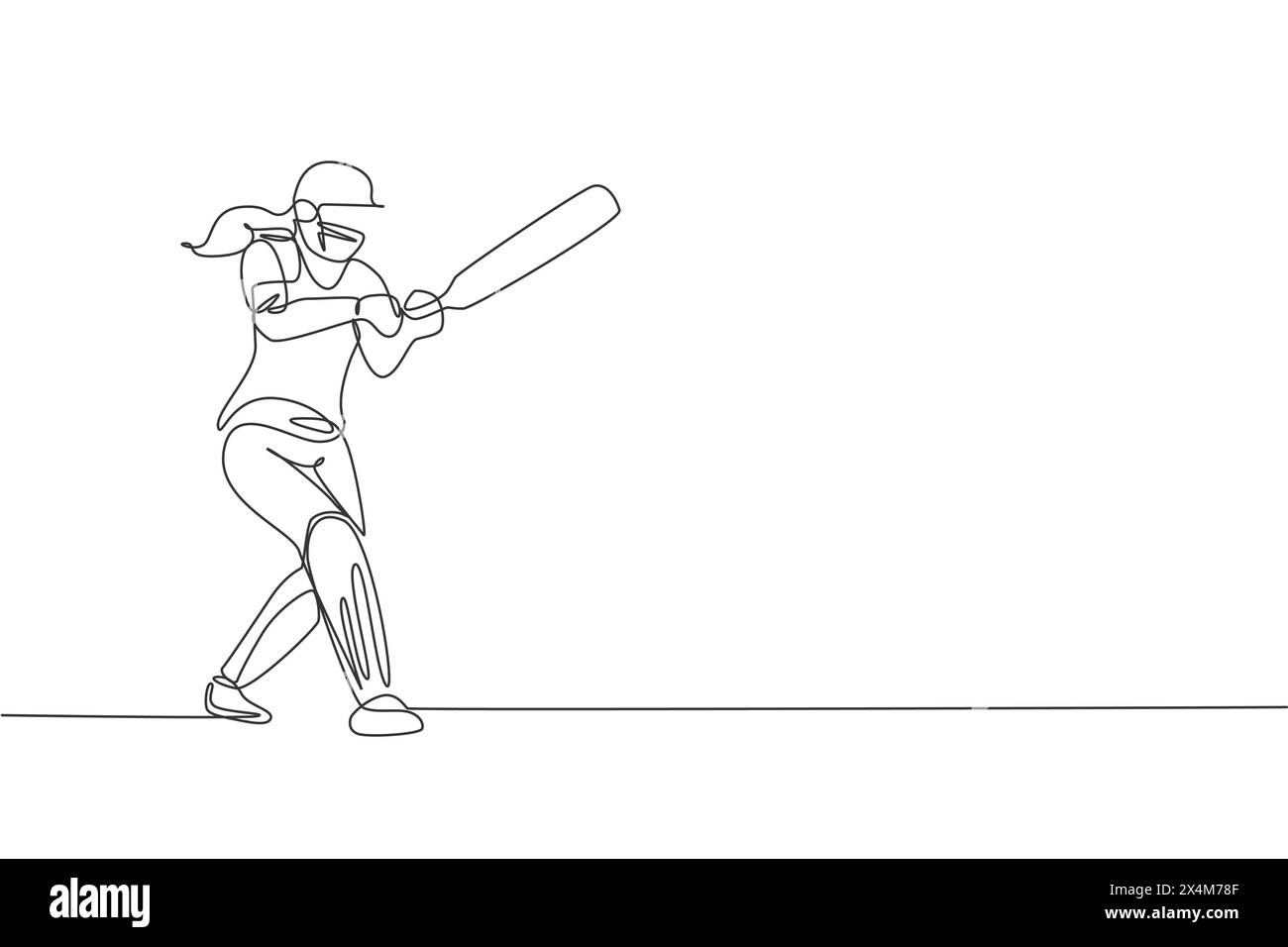 Female cricket player Stock Vector Images - Alamy