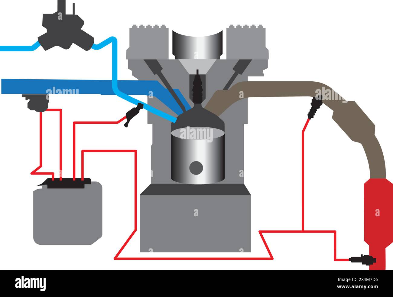 electronic fuel injection icon vector illustration symbol design Stock ...