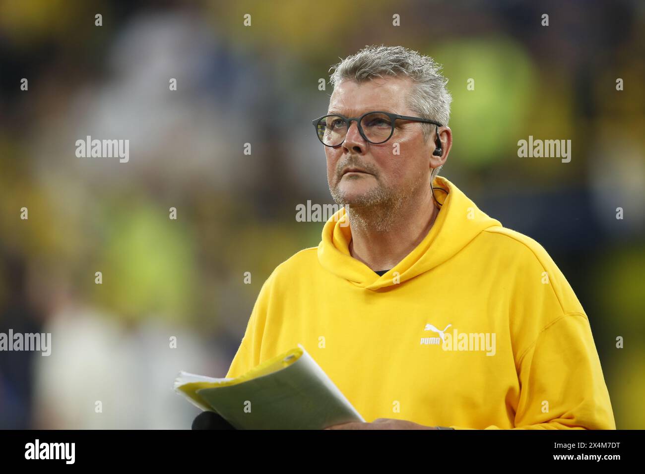 DORTMUND - Stadium speaker Borussia Dortmund Norbert Dickel during the ...