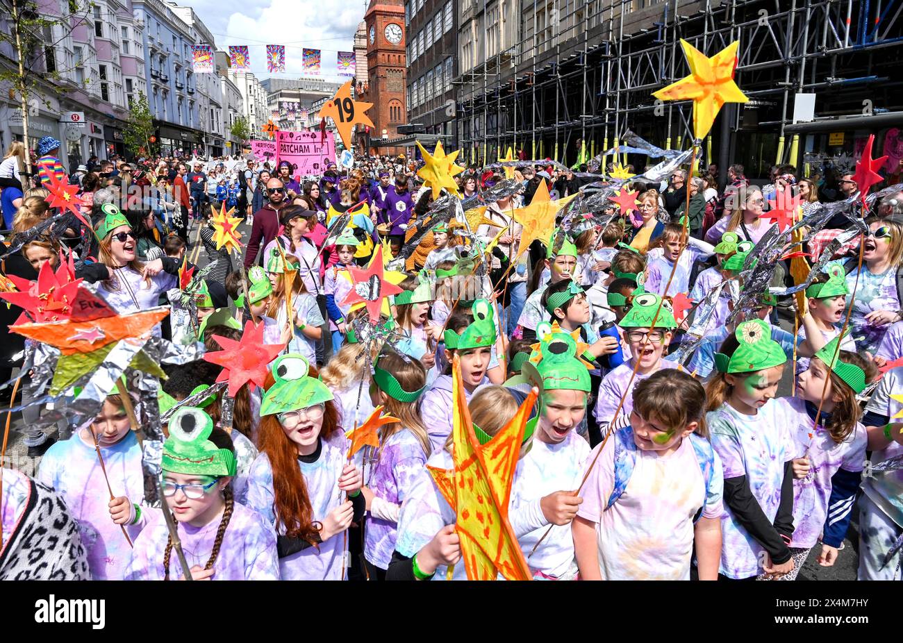 Brighton UK 4th May 2024 - Thousands of students , teachers and parents ...