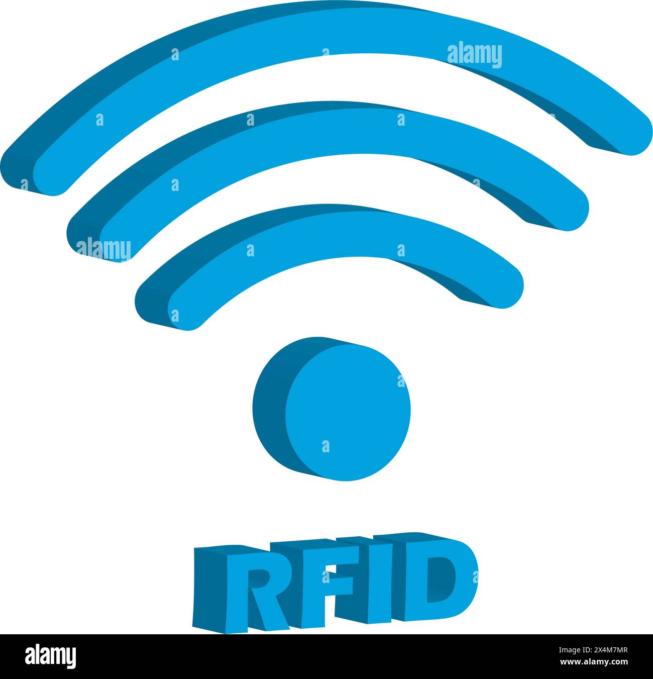 Radio Frequency Identification or RFID icon , vector illustration ...