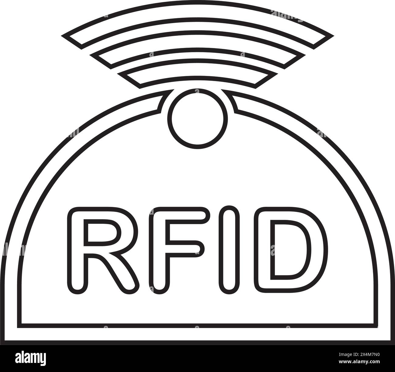 Radio Frequency Identification or RFID icon , vector illustration ...