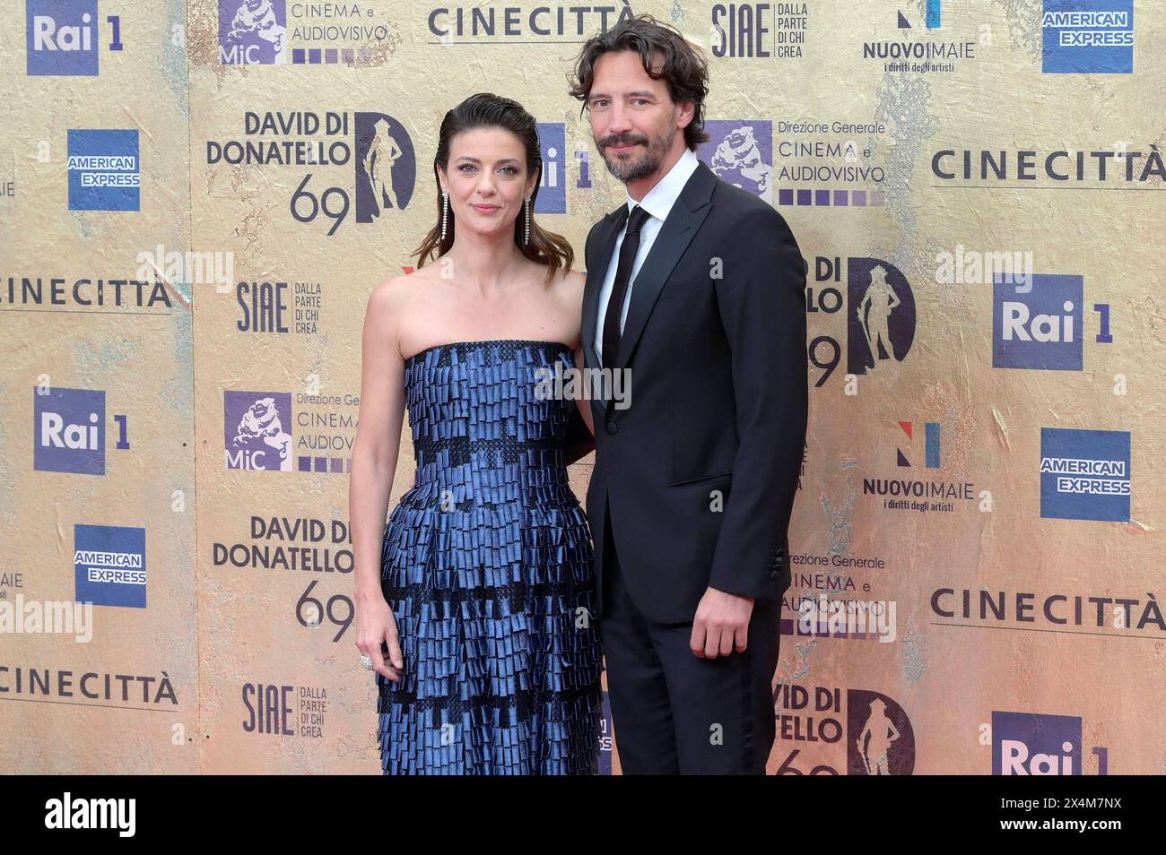 Barbara Ronchi und Alessandro Tedeschi bei der 69. Verleihung der Filmpreise Premi David di ...