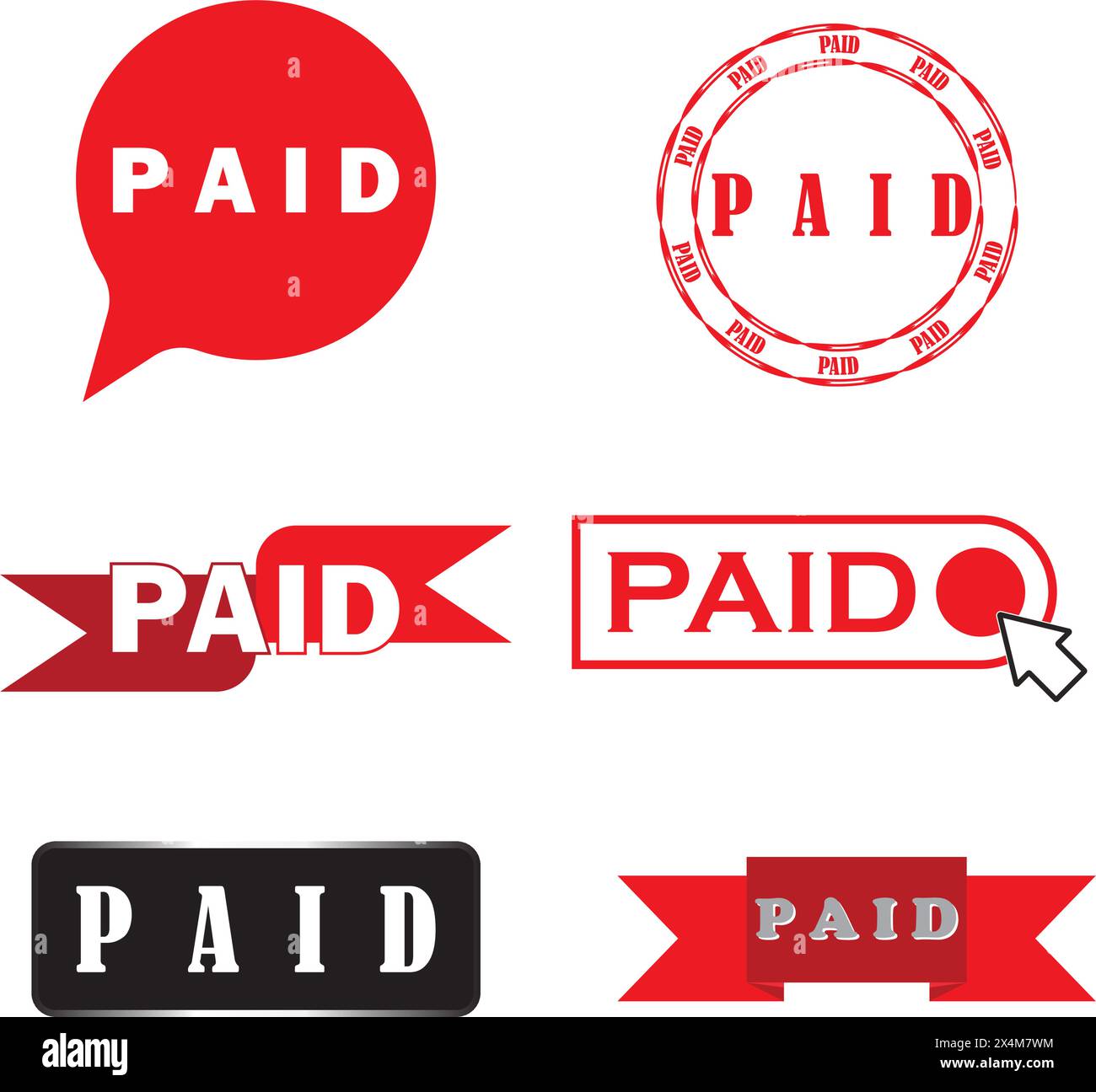 Paid icon vector illustration symbol template Stock Vector Image & Art ...