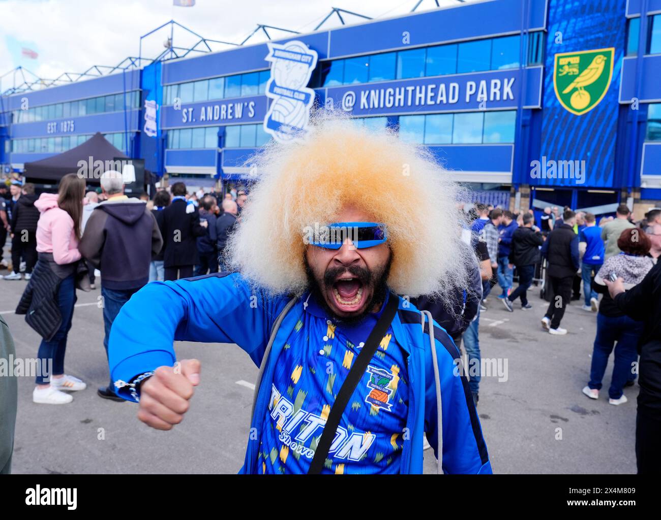 A Birmingham City fan before the Sky Bet Championship match at St ...