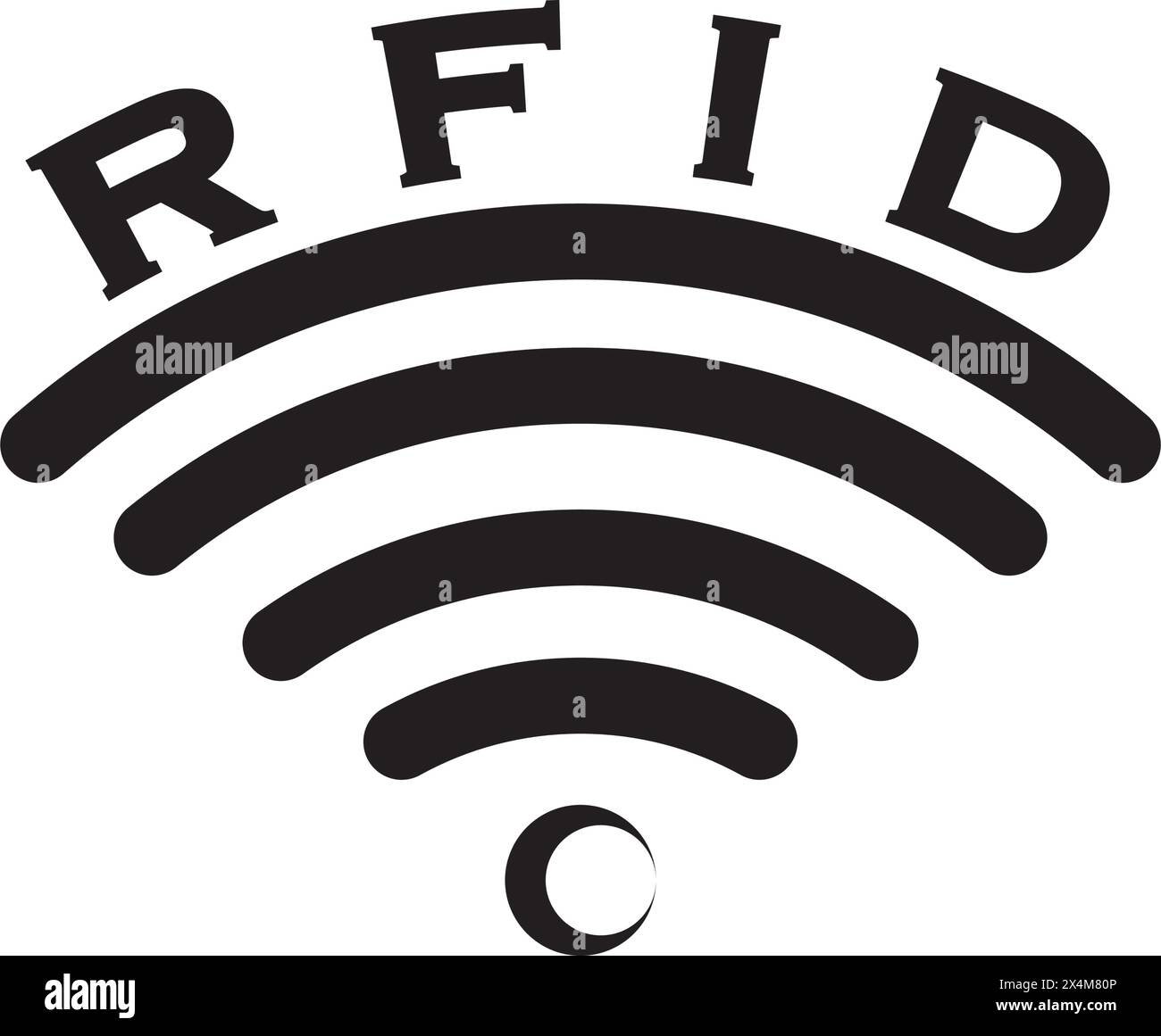 Radio Frequency Identification or RFID icon , vector illustration ...