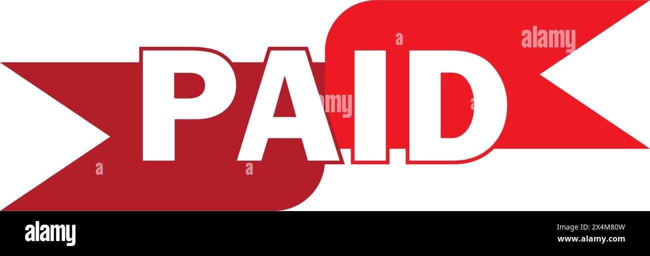 Paid icon vector illustration symbol template Stock Vector Image & Art ...