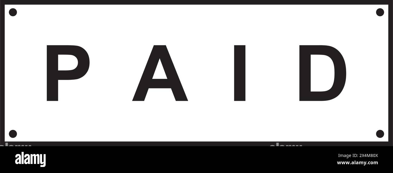 Paid icon vector illustration symbol template Stock Vector Image & Art ...