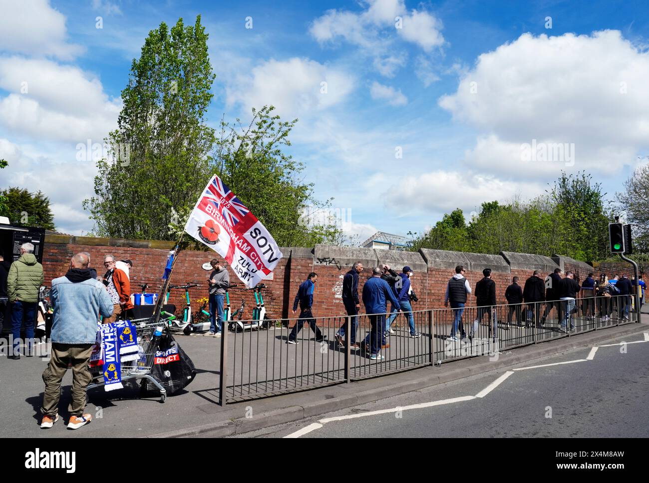 Fans make their way to the ground before the Sky Bet Championship match ...