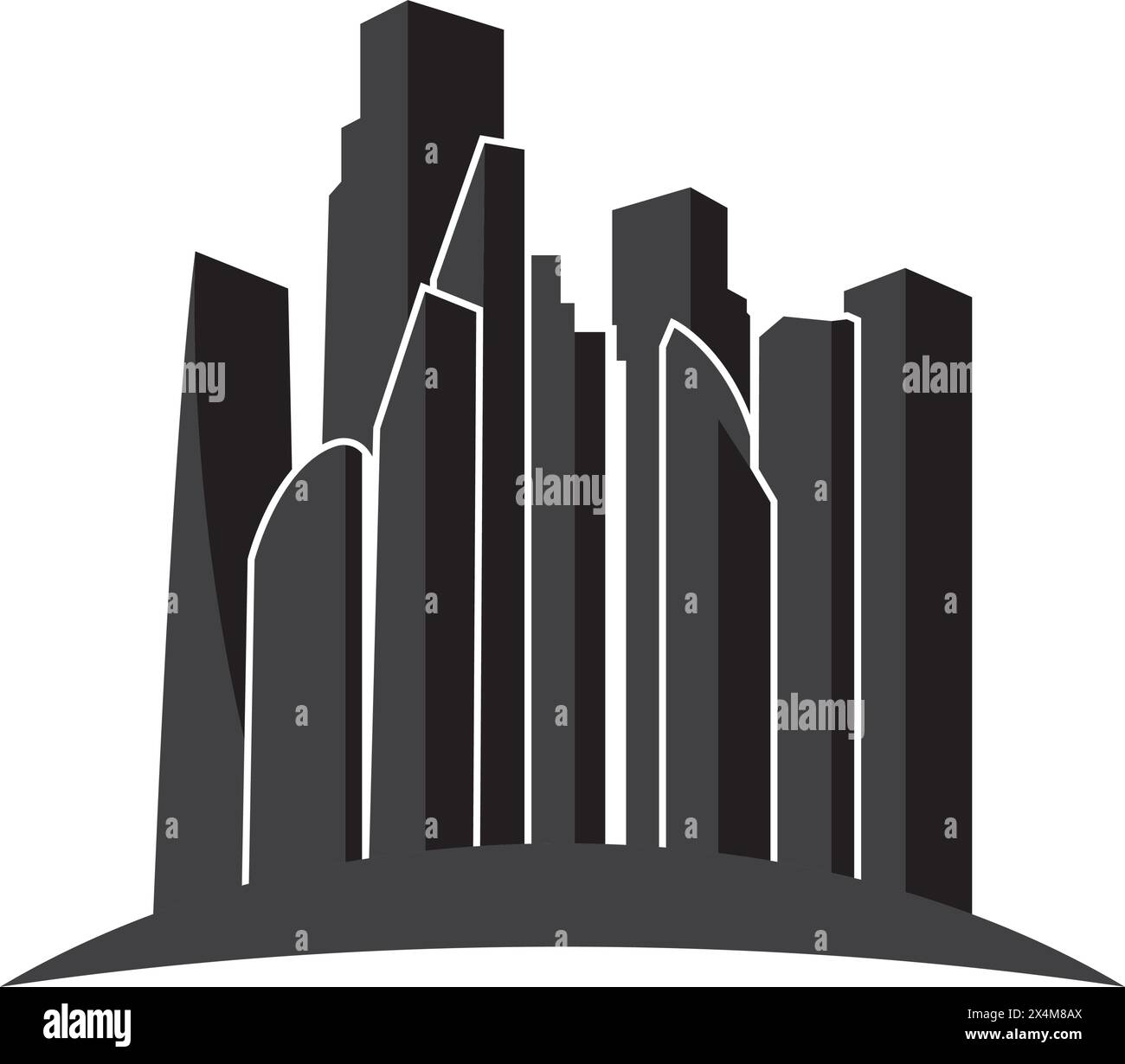 City Skyline animated trailer background vector illustration design ...