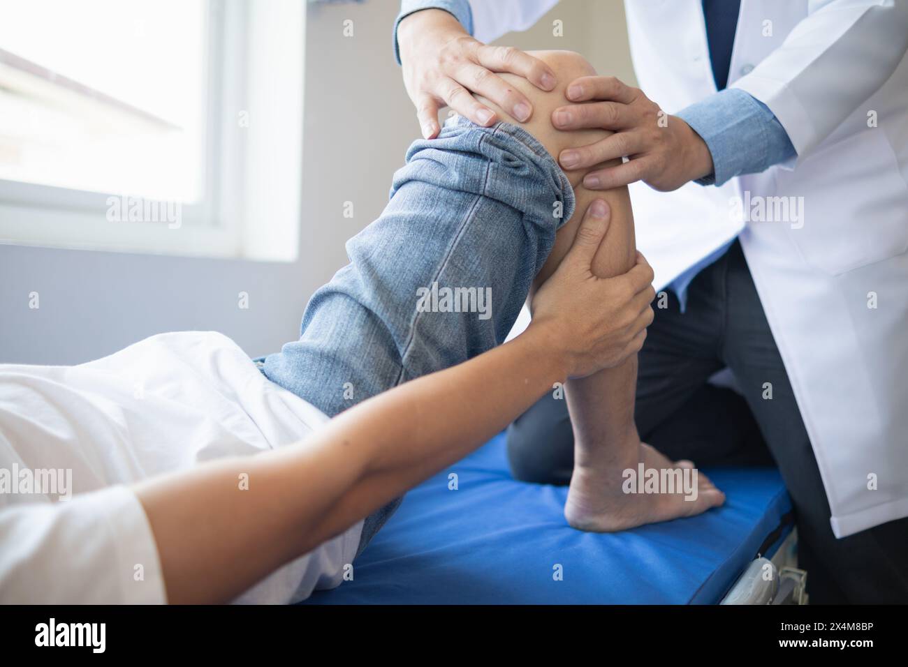 Doctors are examining patient muscle injuries and doing physical ...