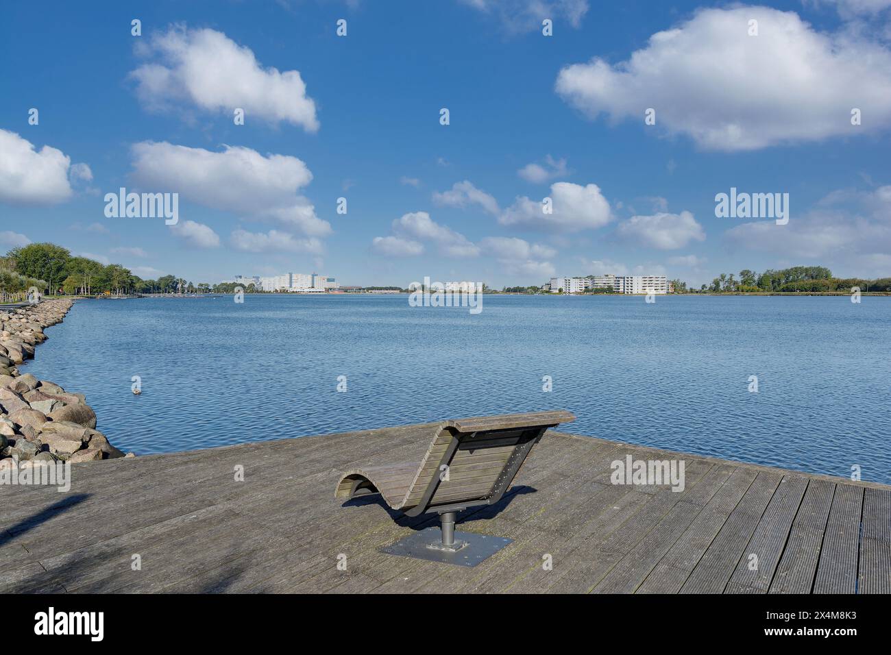 Promenade on the inland lake in Heiligenhafen,baltic Sea,Schleswig ...