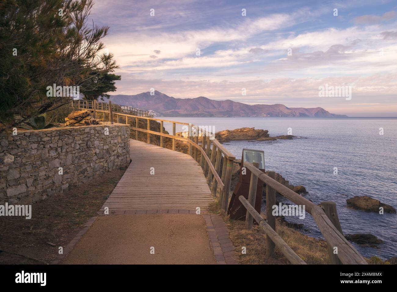Cami de Ronda, a Coastal Path from Llança to Port de la Selva at sunset ...