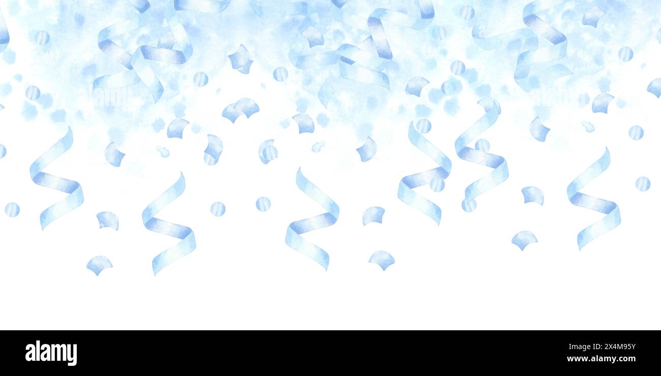 Blue confetti banner. It`s a boy! Gender reveal party, baby shower ...