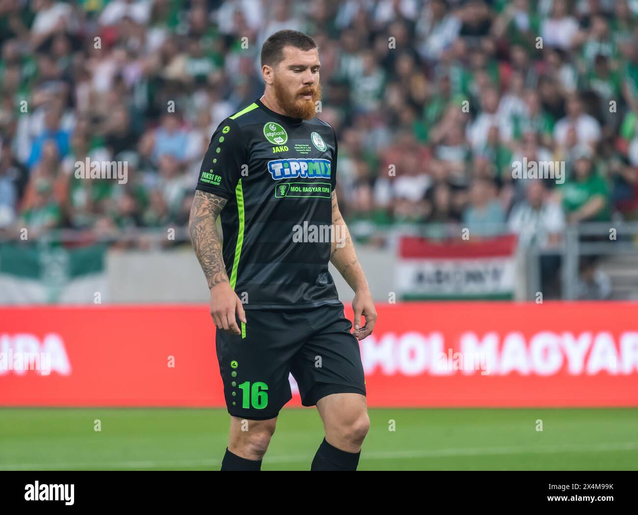 Budapest, Hungary – May 11, 2022. Paks striker Martin Adam during ...