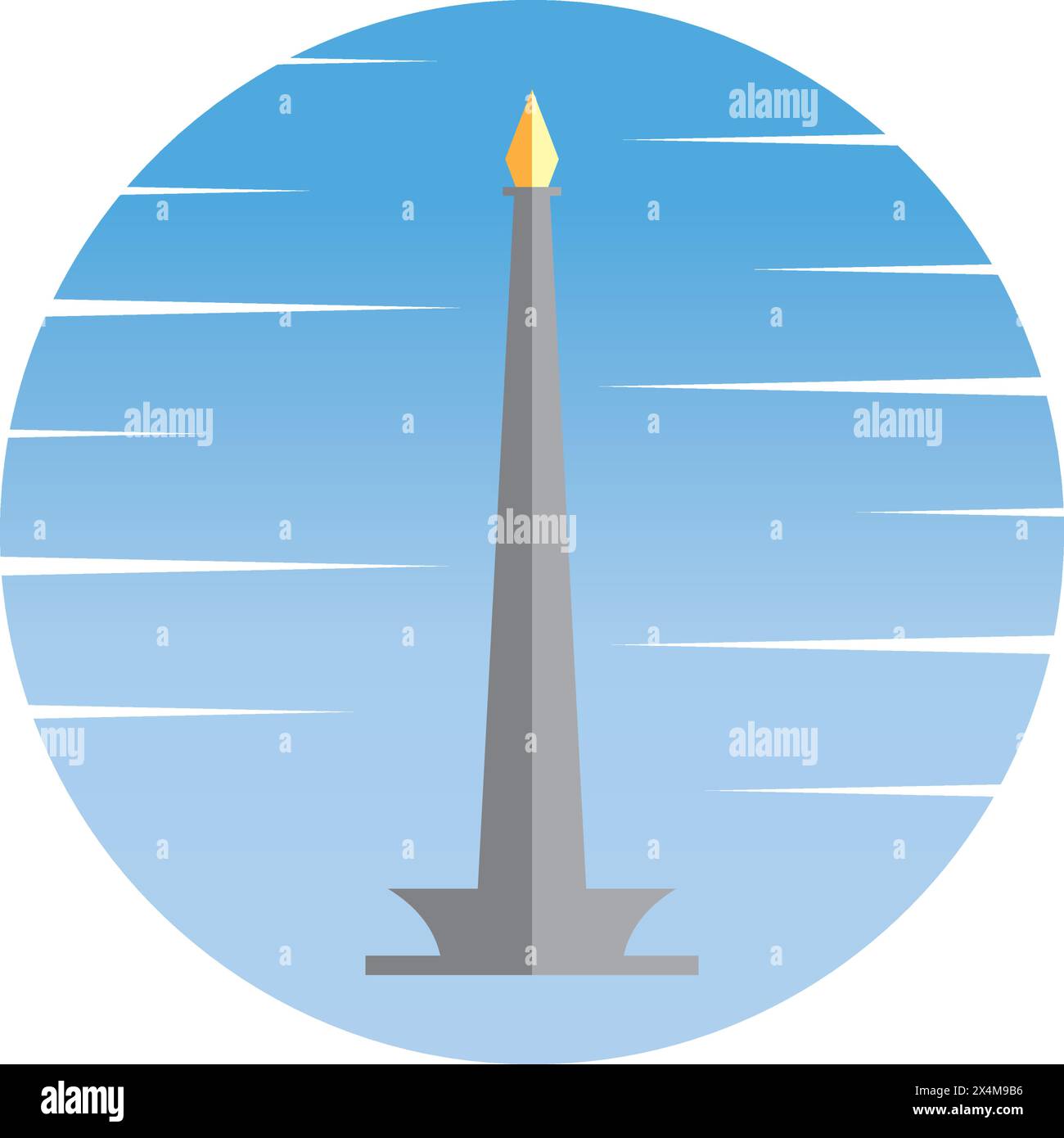 monas monument icon, historical building in Indonesia, Jakarta vector ...