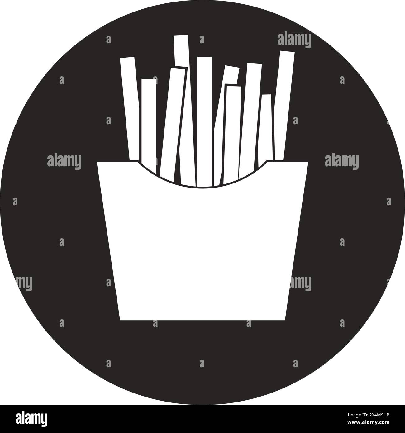 French fries icon. Vector concept illustration for design Stock Vector ...